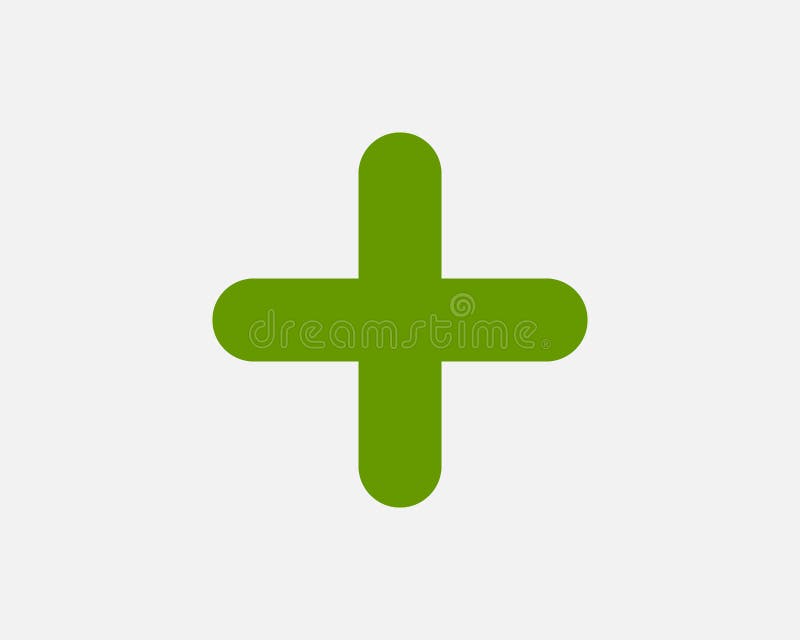 Green Plus Sign. Vector Icon Stock Vector - Illustration of medicine ...