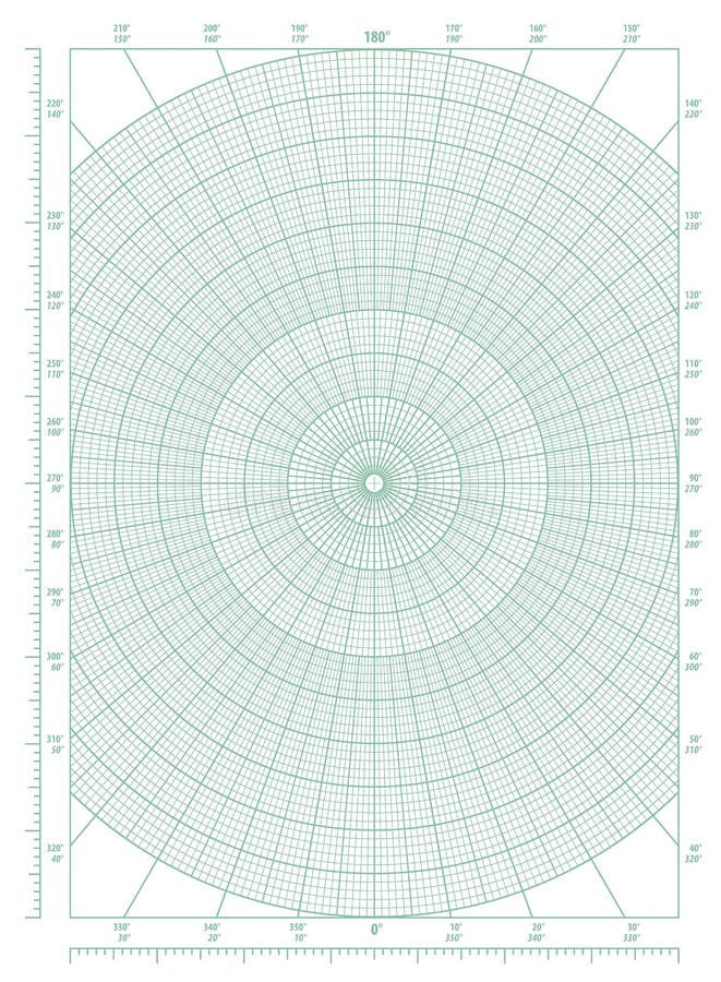 Polar Grid in Degrees Vector Stock Vector - Illustration of degree ...