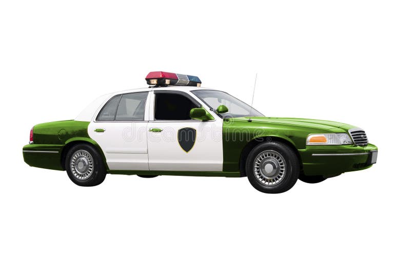 Green Police Car stock image. Image of clean, security - 5810375