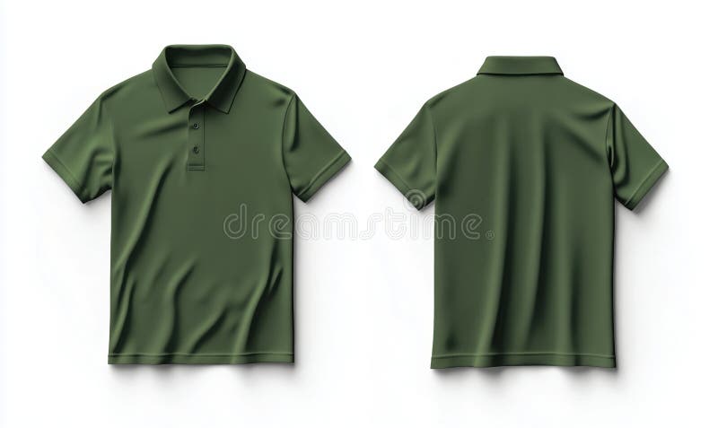 Green Polo Shirt Mockup Showcasing Front and Back Views for Apparel ...