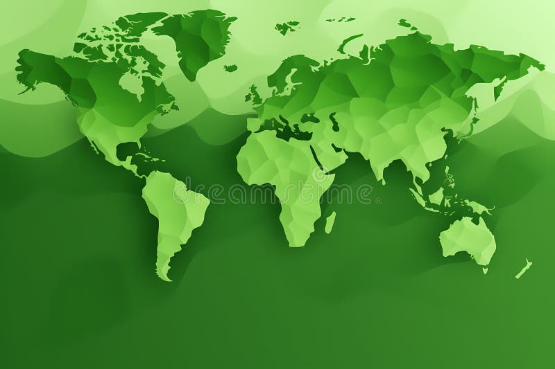 3d Polygon Earth Map Digital Connections Background Generative Ai Stock ...