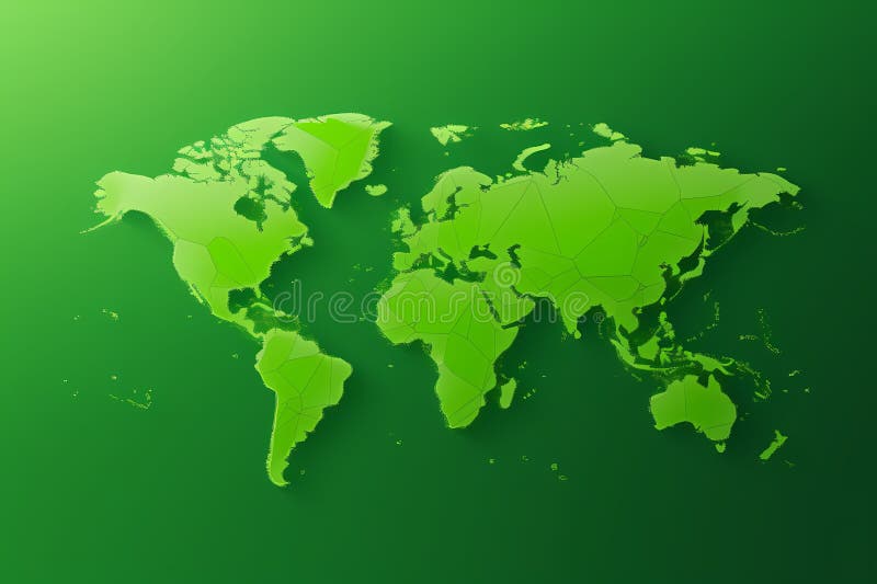 3d Polygon Earth Map Digital Connections Background Generative Ai Stock ...