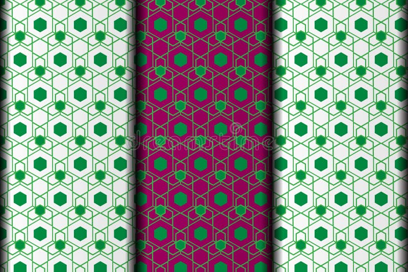 Green Polygon Style Simple Pattern Design. Stock Illustration ...