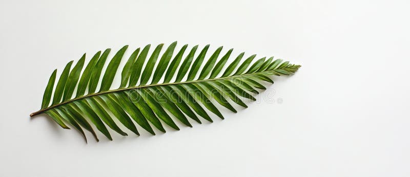 A Green Polypod Fern Leaf on a Nature-Inspired Background with Room for ...