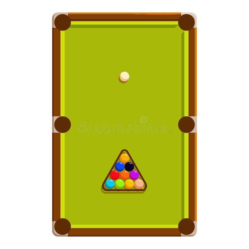 Green Pool Table Ready for Playing Billiard Game Stock Vector ...