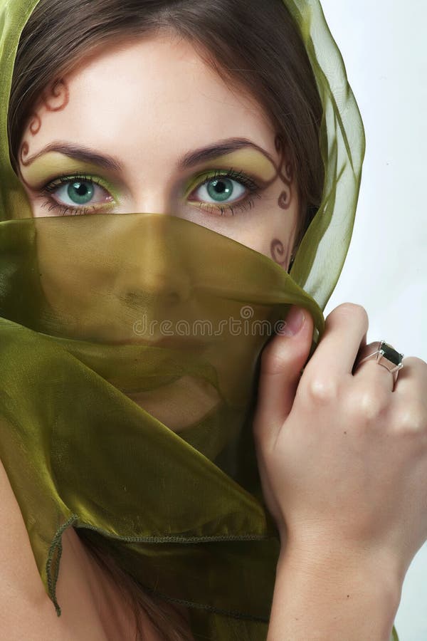 Green portrait stock photo. Image of glance, close, elegance - 12015532
