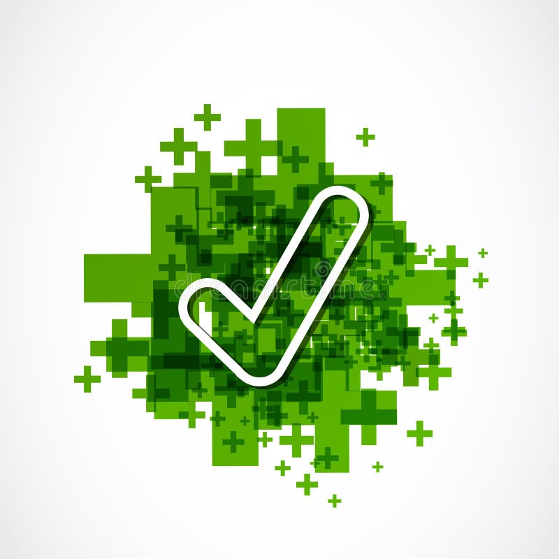Green Positive Approve Sign Stock Vector - Illustration of button ...