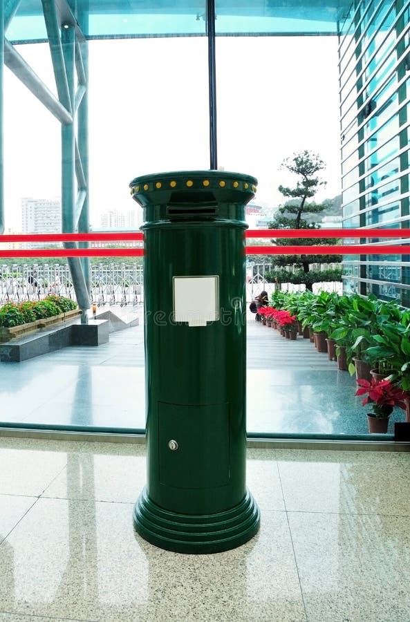 Green Post Box stock image. Image of gate, chinese, blank - 27633223