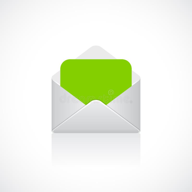 Open envelope vector icon stock vector. Illustration of logo - 121437141
