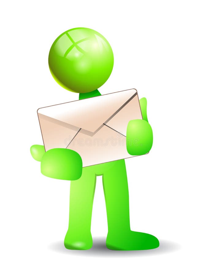 Green postman stock illustration. Illustration of cartoon - 17717934
