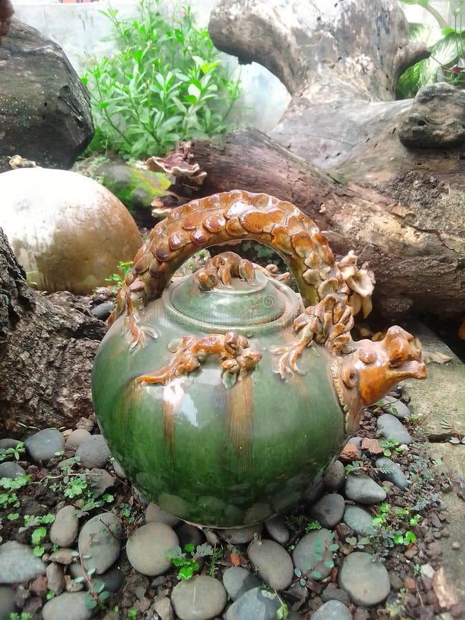 Green pot dragon stock image. Image of rock, vegetable - 262070097