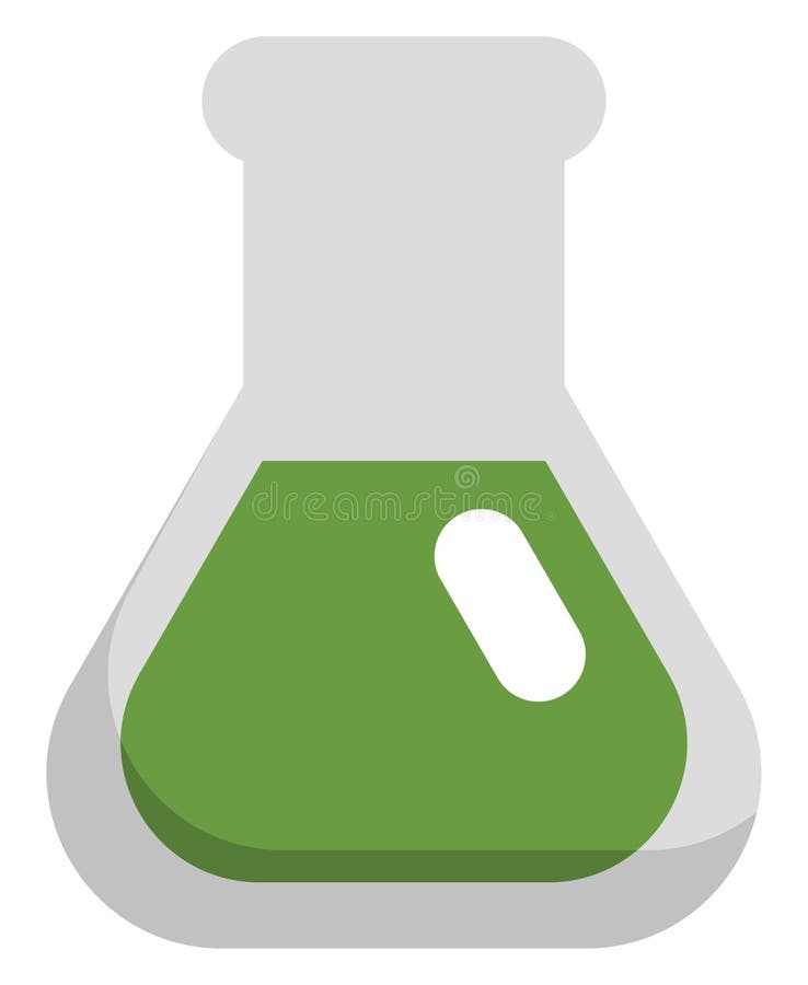Green potion, icon stock vector. Illustration of icon - 261069693