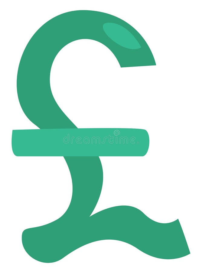 Green Pound Sterling Symbol Stock Illustration - Illustration of money ...