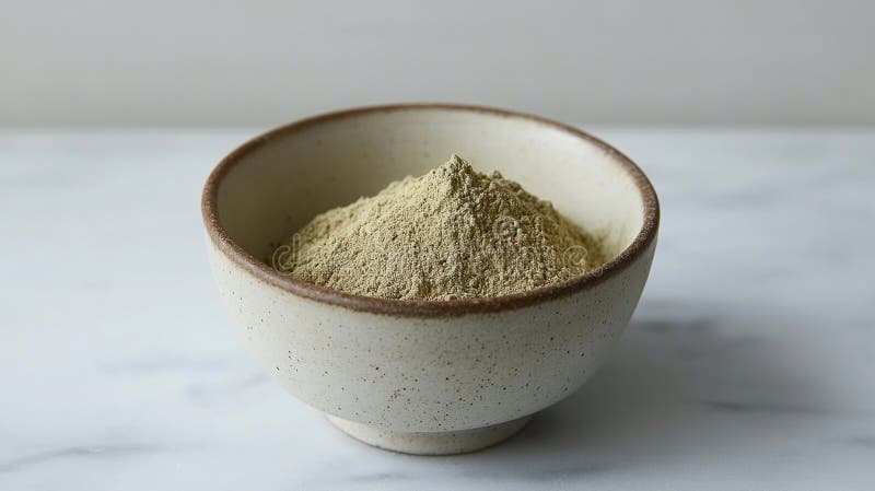 Green Powder in Bowl, Kitchen Counter, Cooking Stock Photo - Image of ...