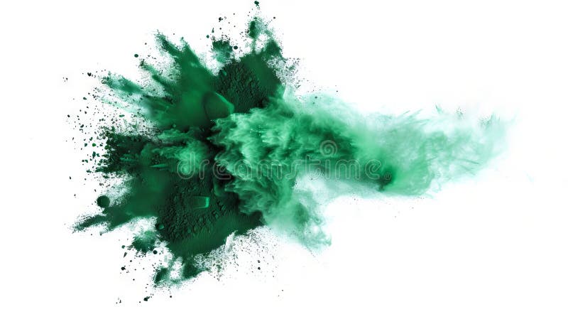 Green Powder on White Background Stock Image - Image of green ...