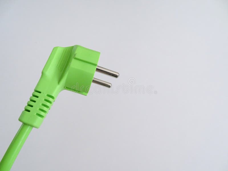 Green plug stock image. Image of green, cable, power - 172214203