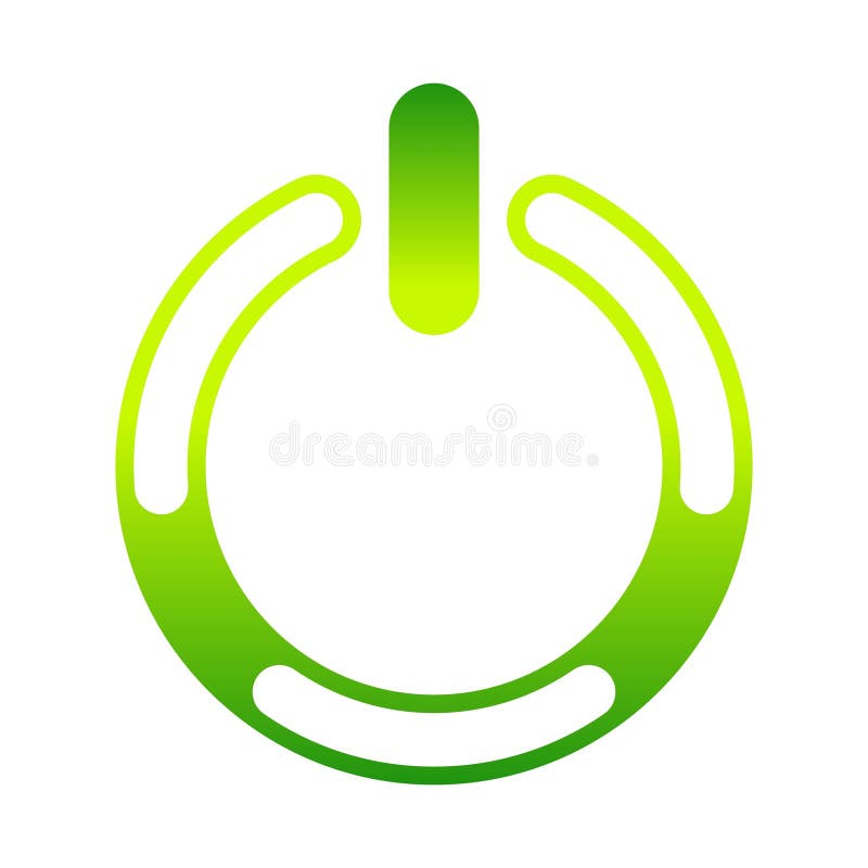 Green Power Icon stock illustration. Illustration of abstract - 354880362