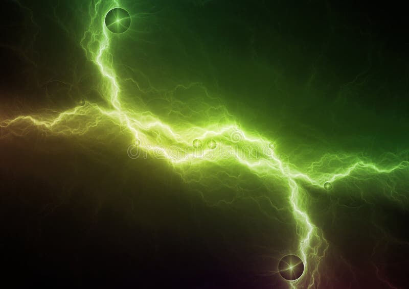 Green Power Plasma Abstract Stock Illustration - Illustration of ...