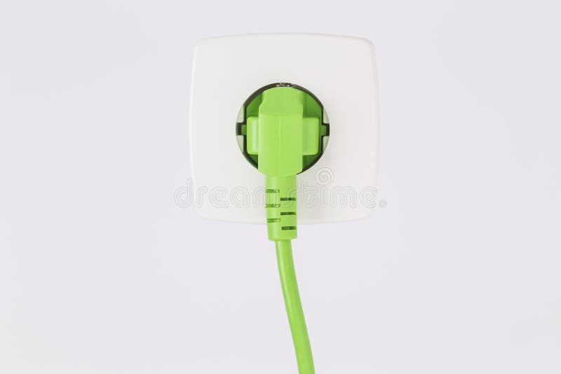 Green power plug stock photo. Image of efficiency, power - 45615882