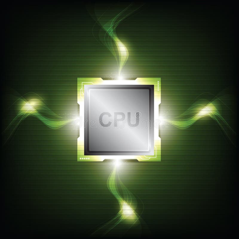 Green power processor stock vector. Illustration of product - 29106105