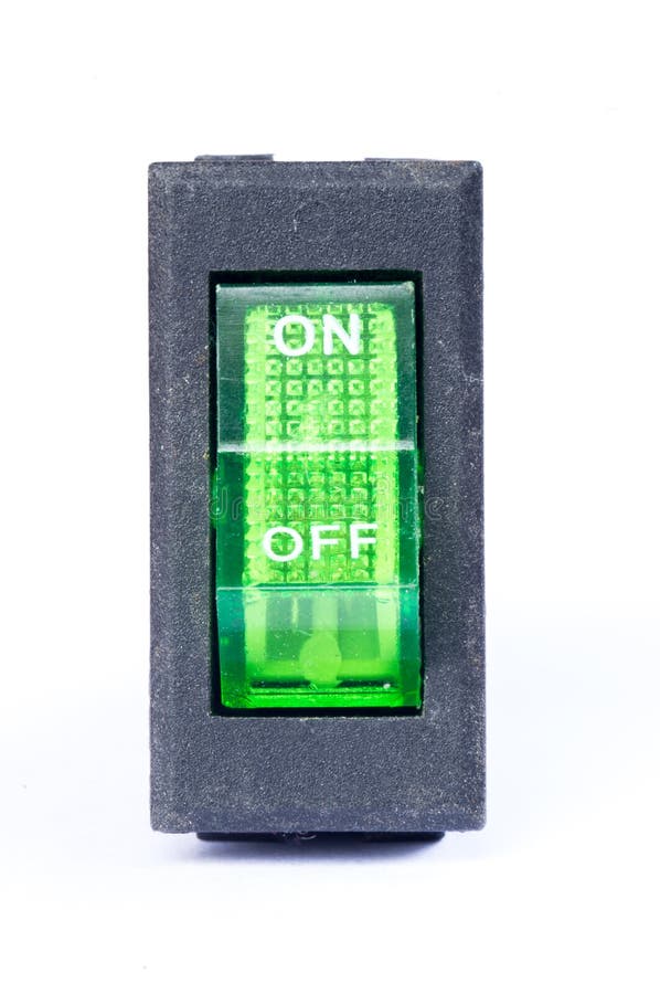 Green power switch button stock image. Image of illumination - 40046151