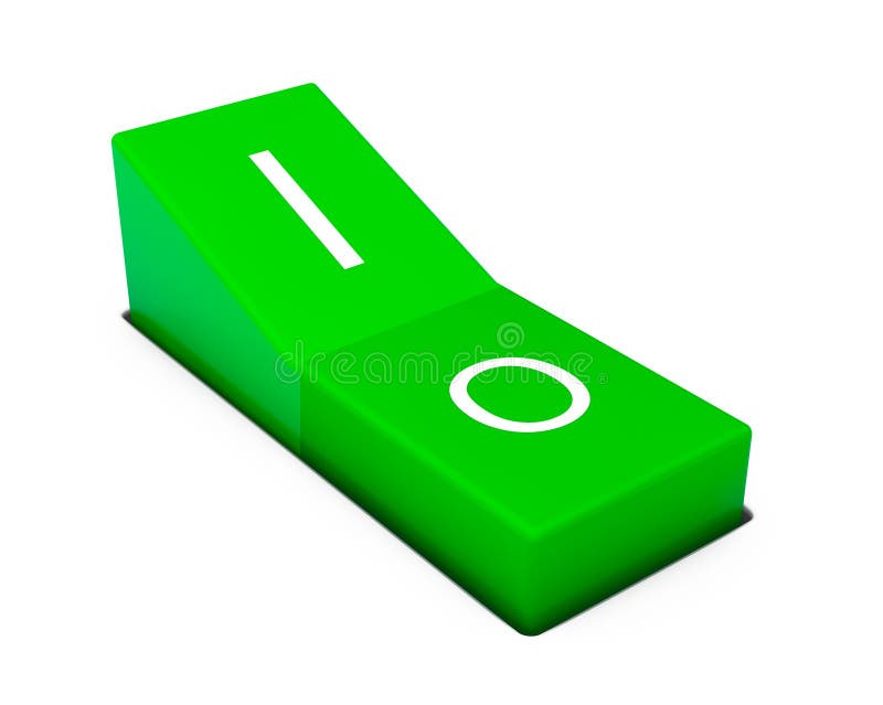 Green power switch stock photo. Image of closeup, background - 42416790