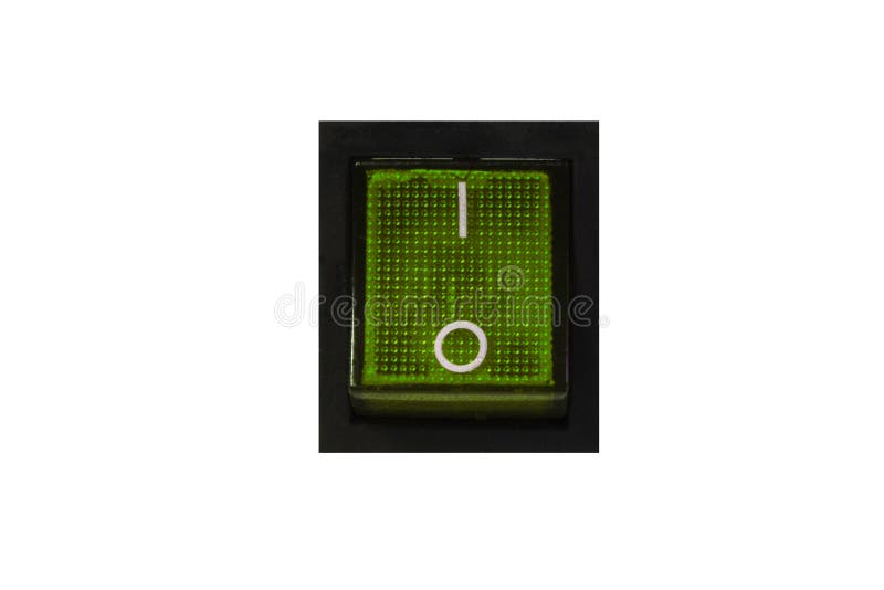 Green power switch on off stock photo. Image of electricity - 141968572