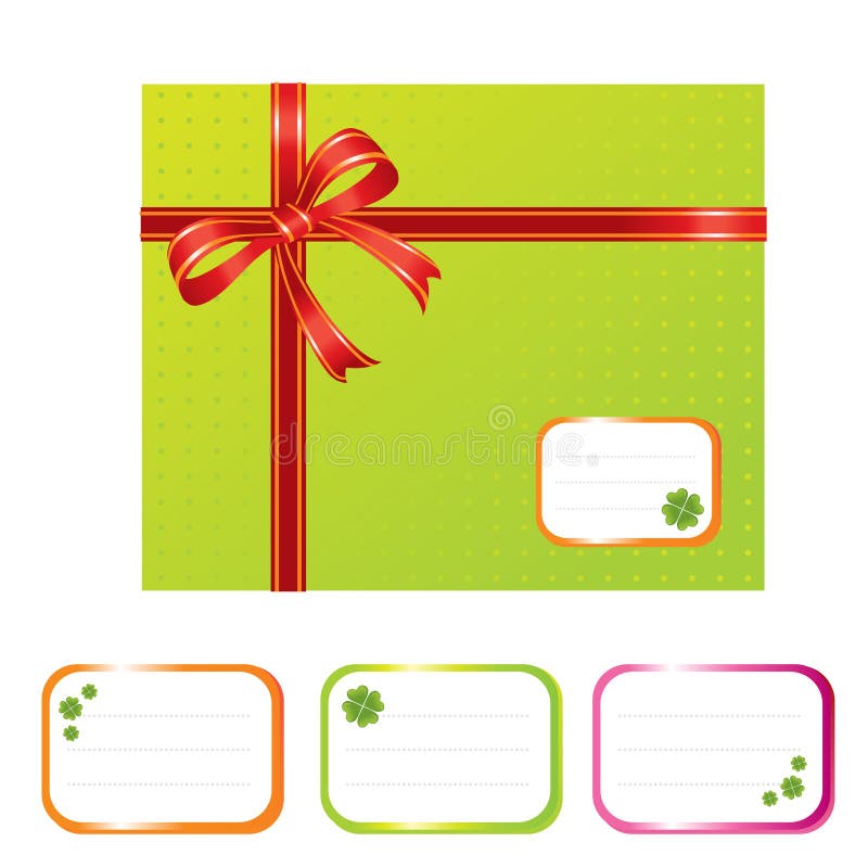Green present box stock vector. Illustration of blank - 4315528