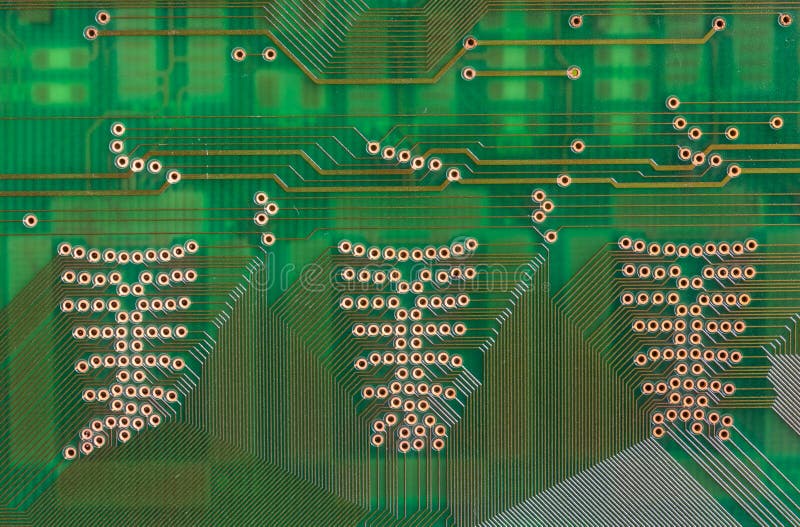 Green Printed Circuit Board Stock Image - Image of technology, digital ...