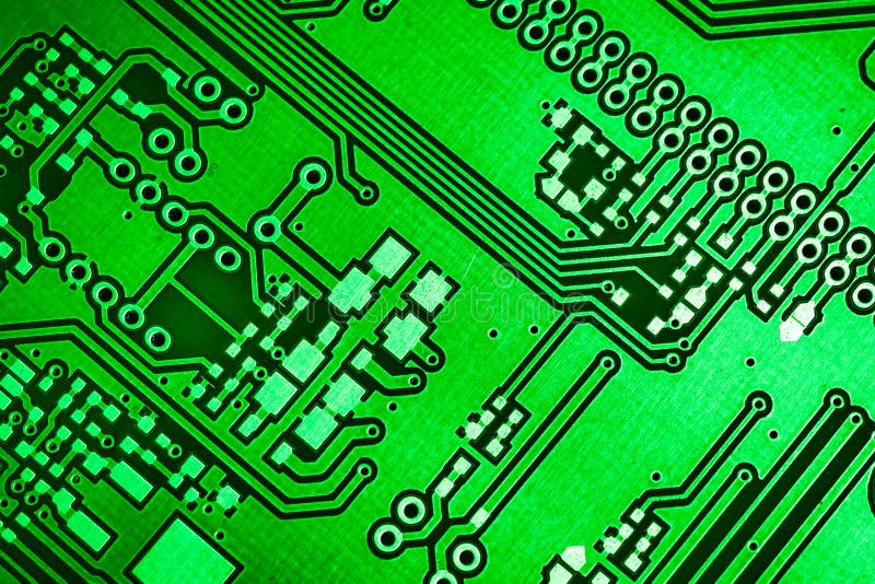 Green Printed Circuit Board with Gold Plating Stock Image - Image of ... Green Printed Circuit Board with Gold Plating Stock Image - Image of ...