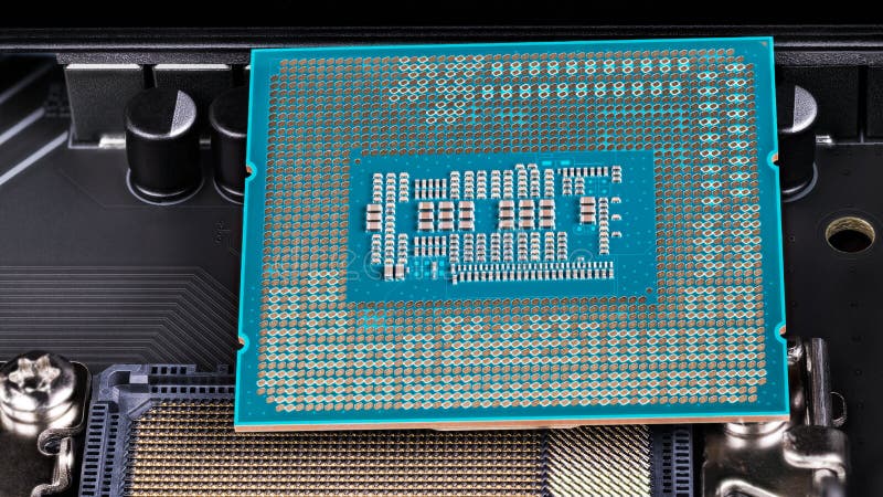 Closeup of Processor Installation To Computer Mainboard Socket Stock ...