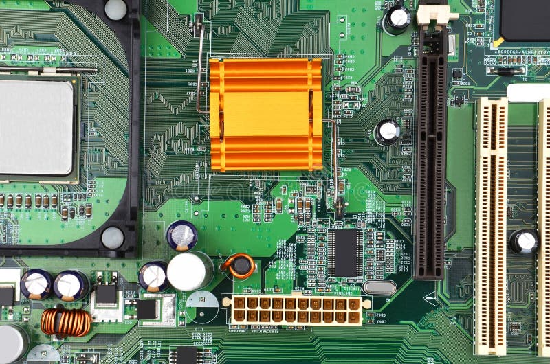 Green computer motherboard stock image. Image of motherboard - 102009489
