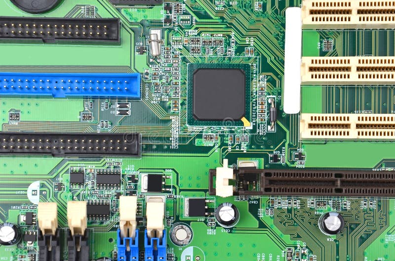 Green computer motherboard stock image. Image of computer - 102009611