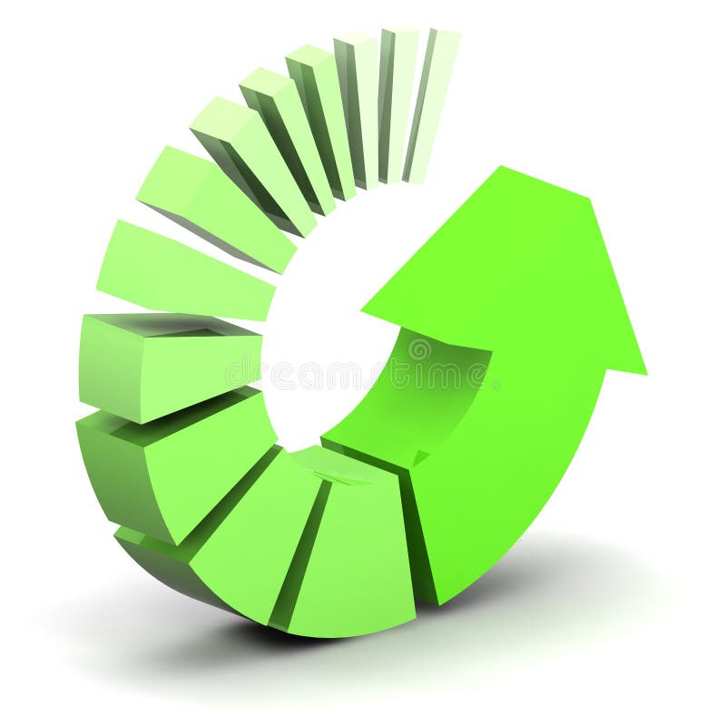 Blue Process Arrow stock illustration. Illustration of four - 16675467