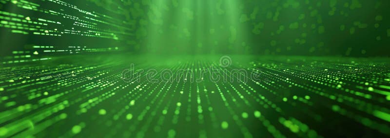 Green Program Code Data Stream on Computer Stock Illustration ...