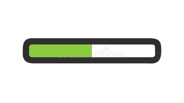 Green Progress Loading Bar Icon Status Indicator Element, Vector Design ...