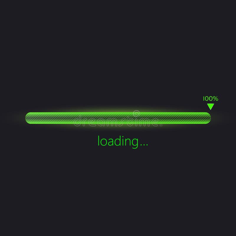 Green loading bar. Vector stock vector. Illustration of page - 41751350