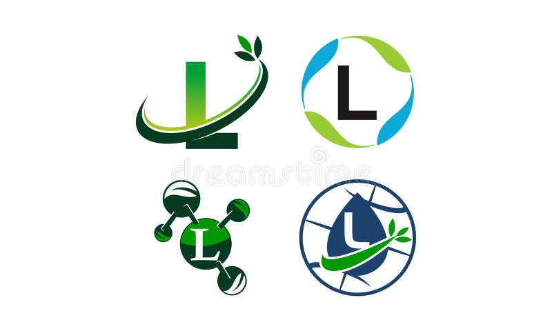 Green Project Solution L Template Set Stock Vector - Illustration of ...