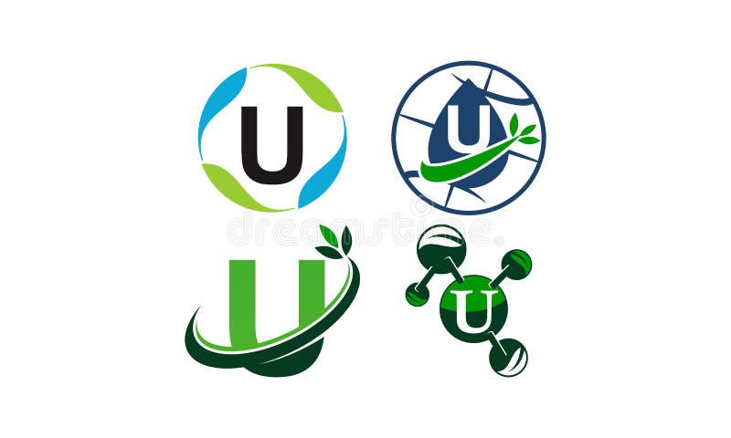 Green Project Solution U Template Set Stock Vector - Illustration of ...