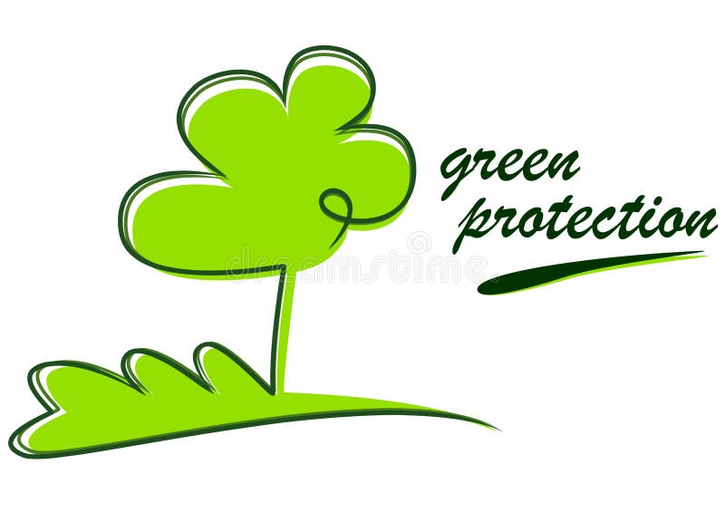 Green protection stock vector. Illustration of leaf, conceptual - 20294644