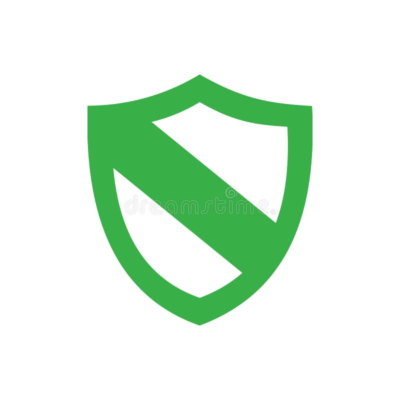 Green Protection Shield Icon Stock Vector - Illustration of decoration ...