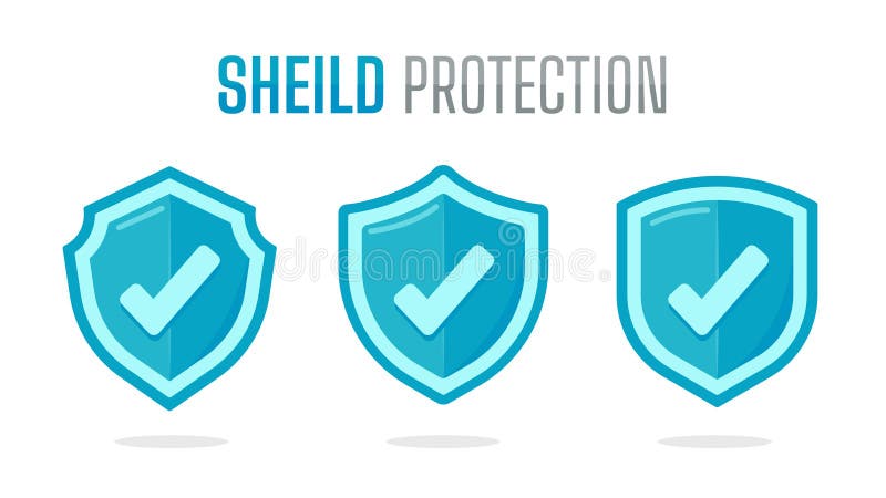 Green Protective Shield with a Plus Sign in the Middle. Concept of ...