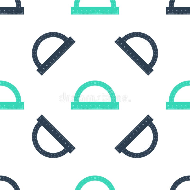 Green Protractor Grid for Measuring Degrees Icon Isolated Seamless ...