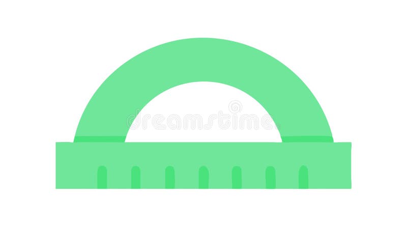 Green Protractor Icon, Essential for Geometry, Education, or ...