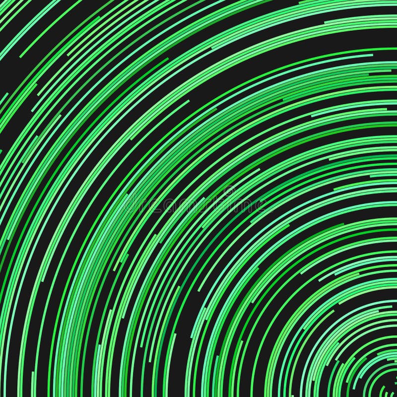 Green Psychedelic Abstract Spiral Stripe Background - Vector Curved Burst Design Stock Vector ...