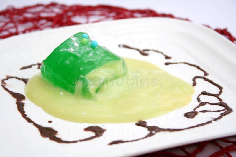 Green pudding stock image. Image of vanilla, sweet, desserts - 37201199