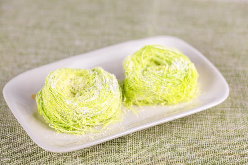 Green Pulled Sugar or Bird Nest or Dragon Beard Candy. Also Known As ...