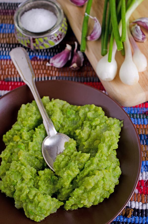 Green puree stock image. Image of pepper, breakfast, cooked - 42001607