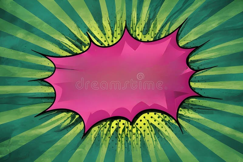 Green and Purple Comic Strip Theme Back Drop with Water Color Stock ...