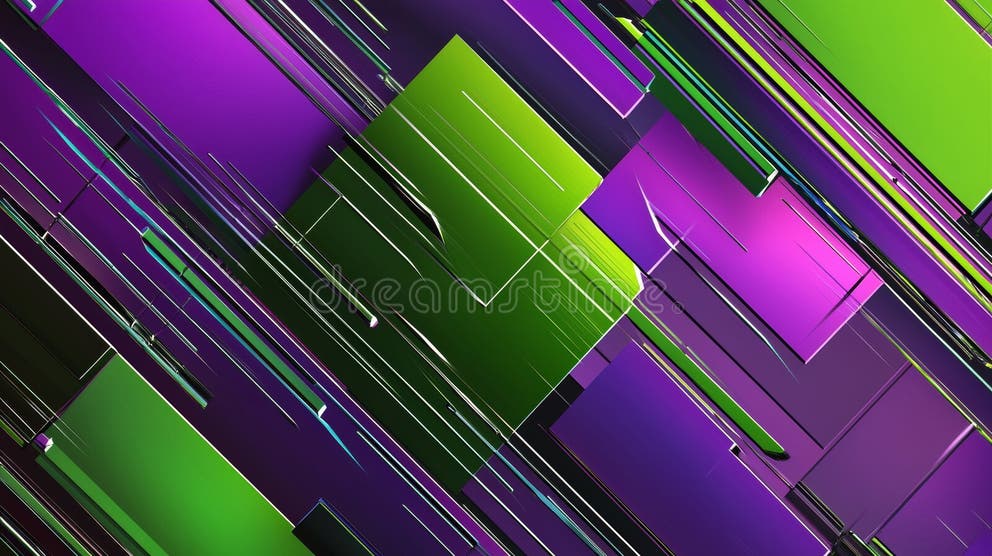 Green and Purple Rectangular Shapes are Overlapping, Creating a ...